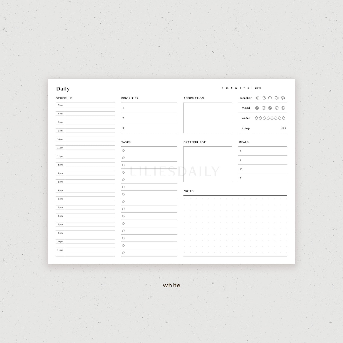Daily Planner Hourly Schedule Digital Template for Goodnotes - Etsy