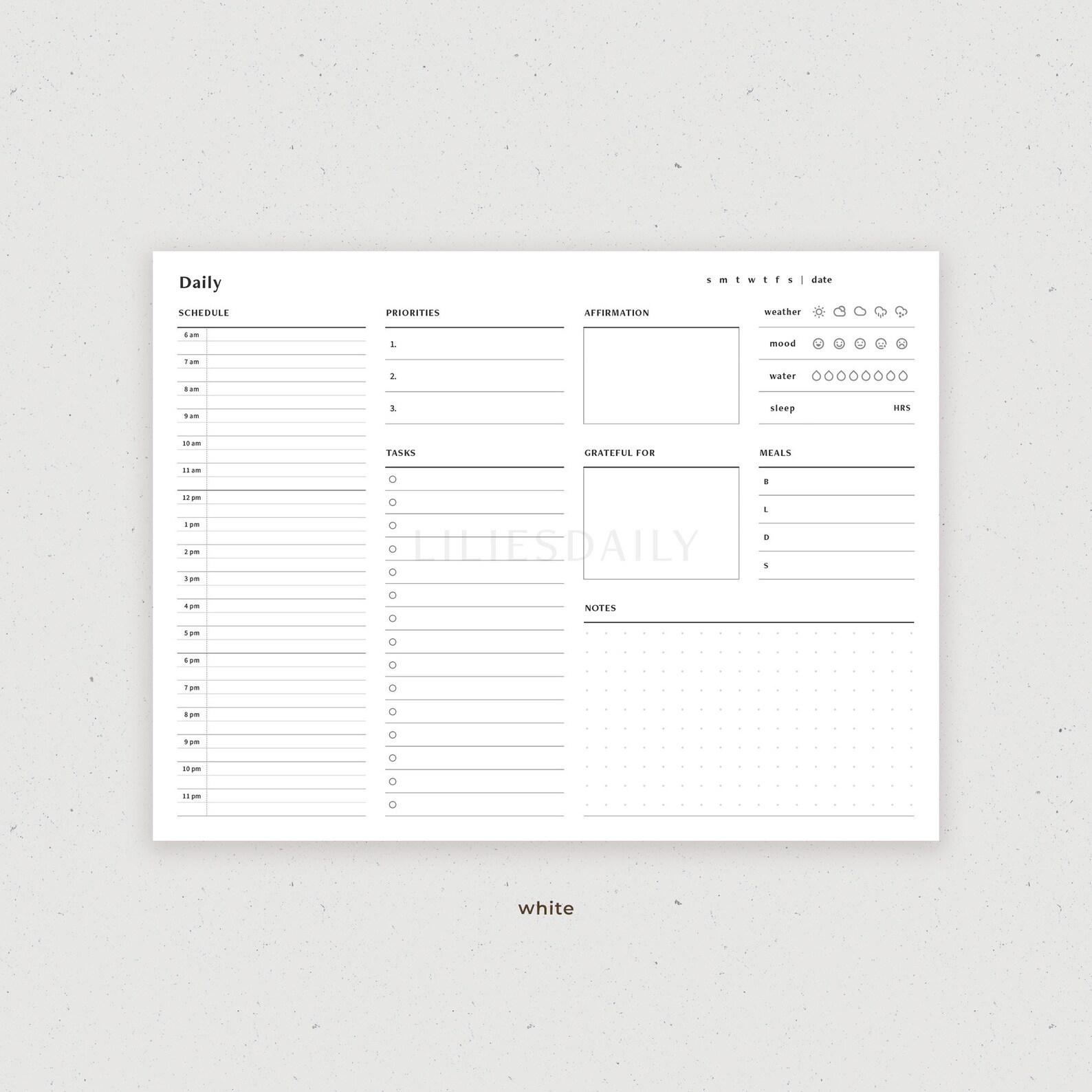 Daily Planner Hourly Schedule Digital Template for Goodnotes - Etsy