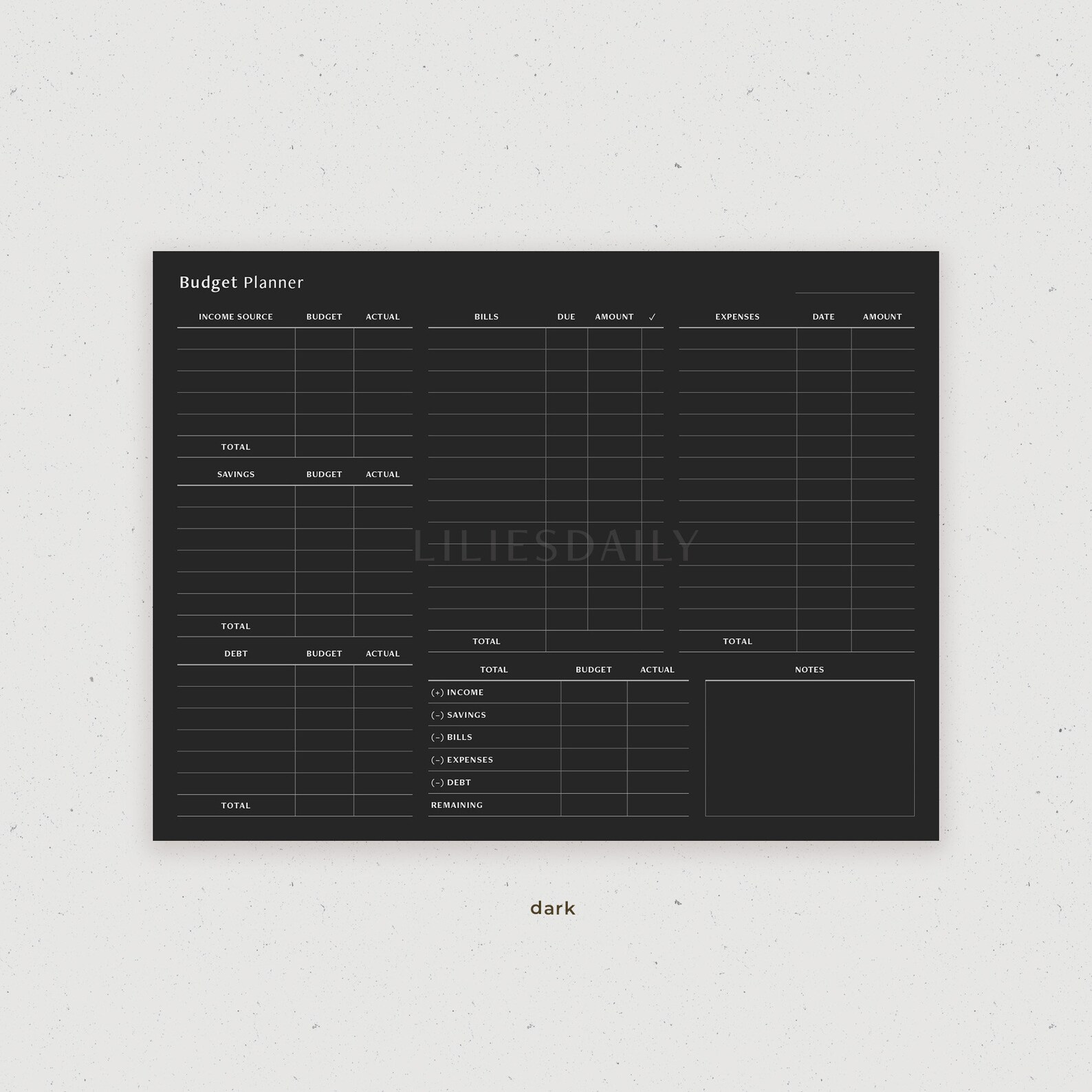 Finance Planner, Monthly Weekly Digital Budget Planner Template for ...