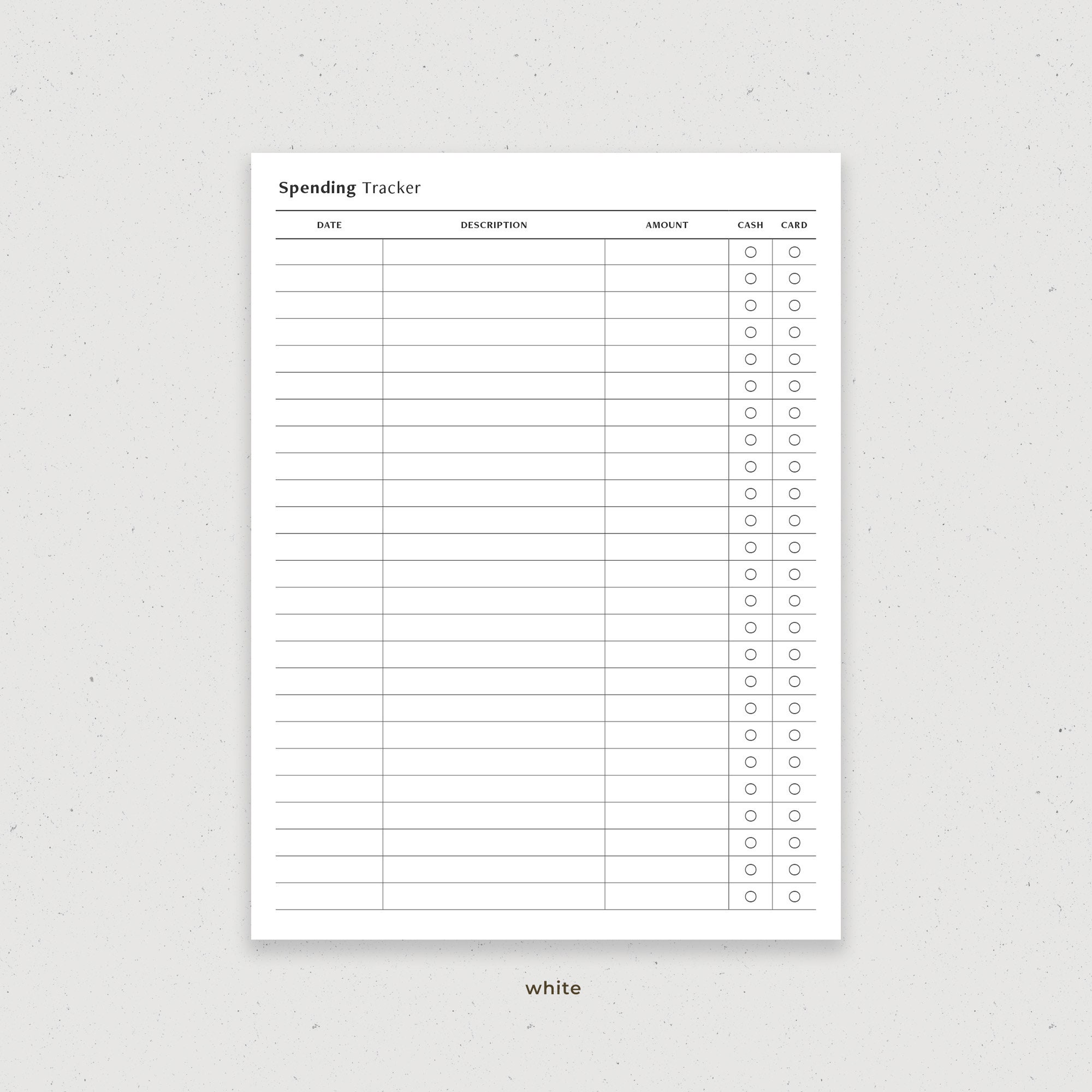 Spending Log Expense Tracker Money Tracker Daily Monthly - Etsy