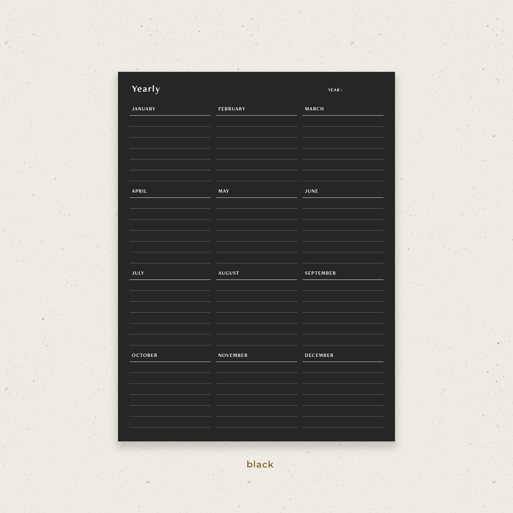 Year at a Glance Digital Planner, Yearly Overview Planner for iPad ...