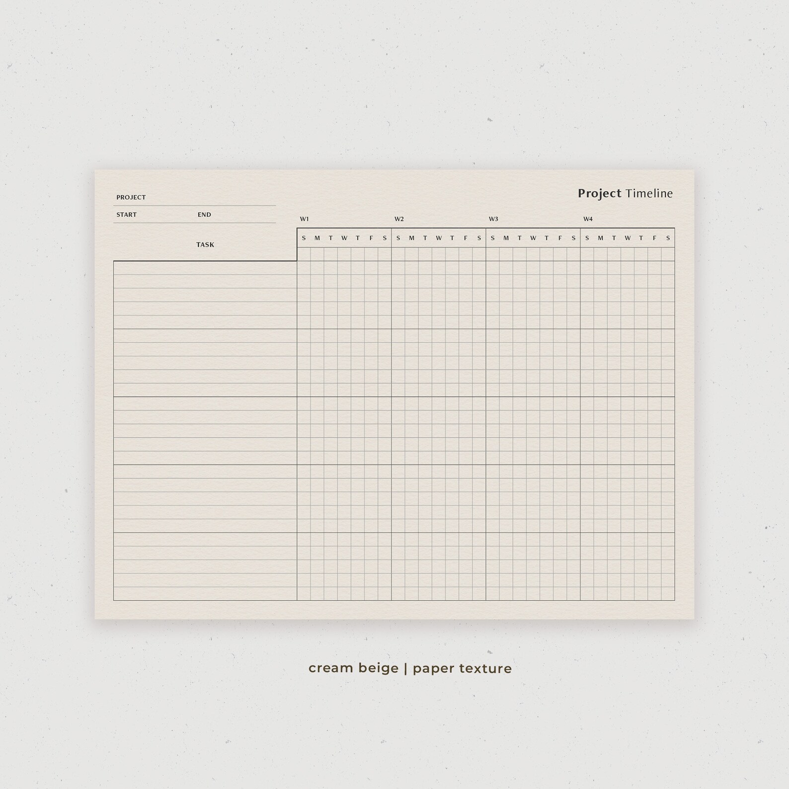 Timeline Chart, Project Tracker Digital Planner Template for Goodnotes ...