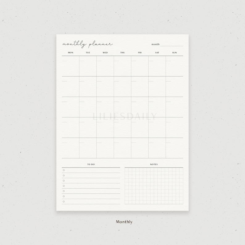 Daily Weekly Monthly Planner Bundle Digital Planner Template - Etsy