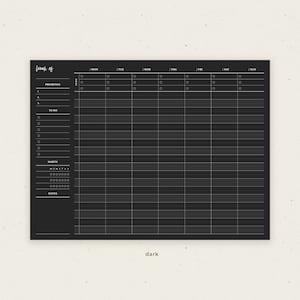 Weekly Hourly Digital Planner for iPad Goodnotes Notability, Weekly ...