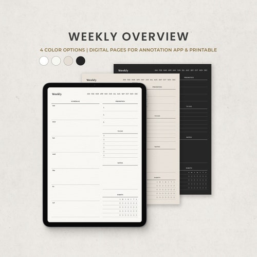 Digital Daily Planner for Ipad Goodnotes Notability - Etsy