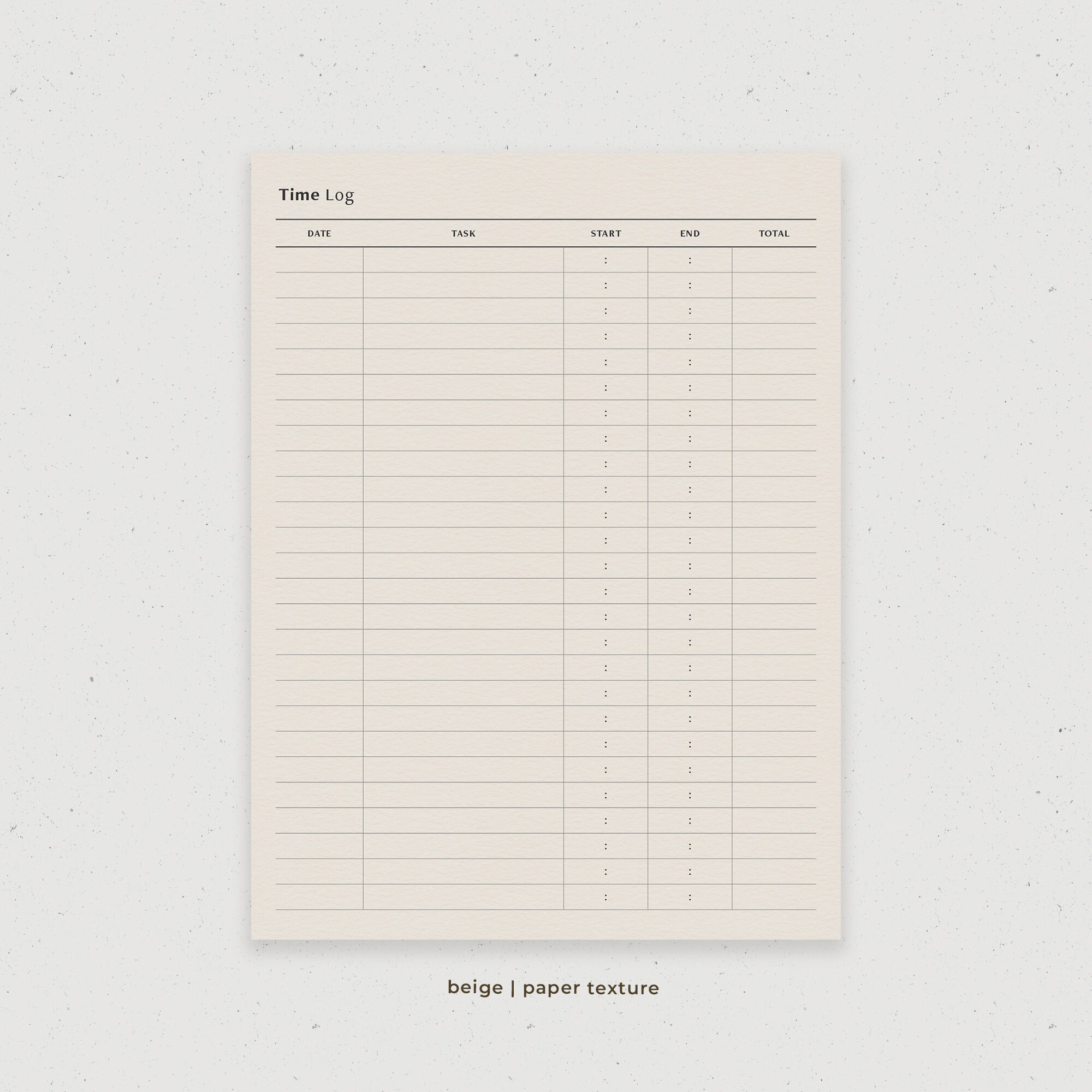 Time Log Task Tracker Work Log Time Blocking Digital - Etsy