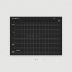Yearly Financial Overview, Annual Income and Expense Tracker Digital ...