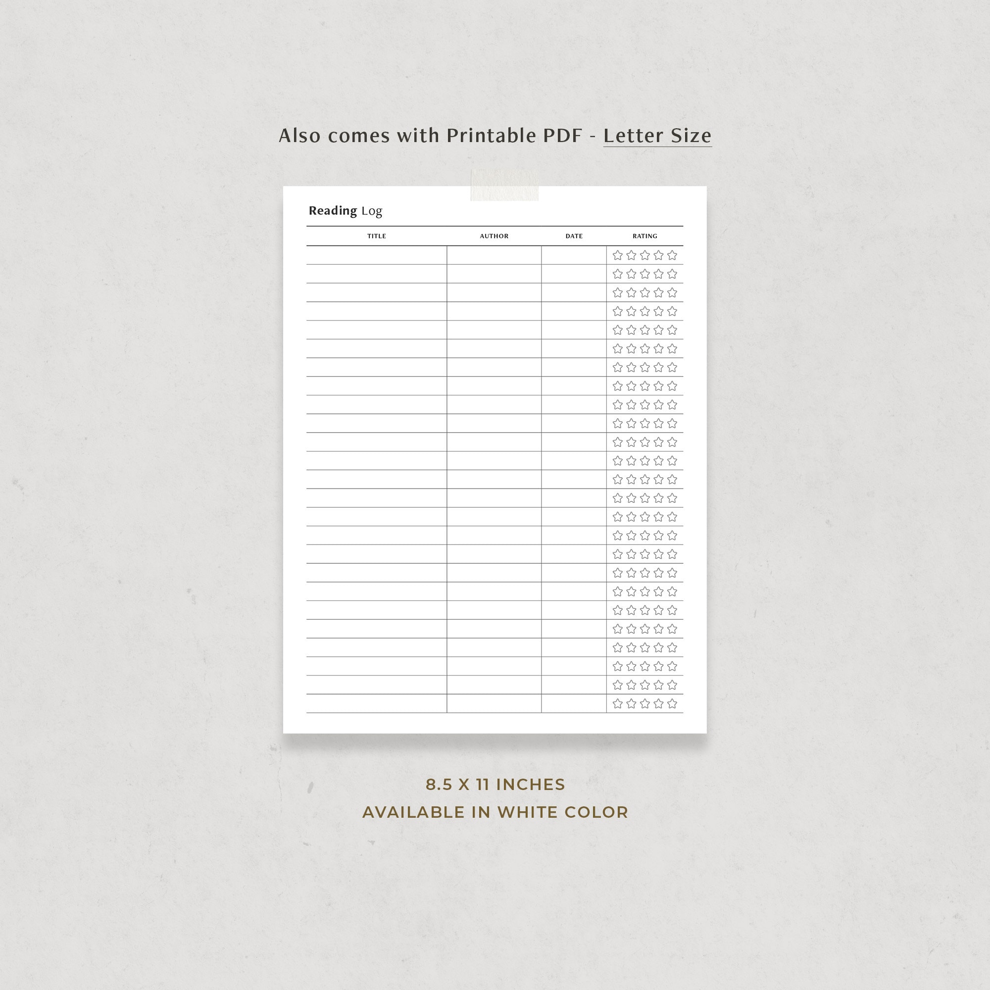 Reading Log and Books to Read List Reading Tracker Digital - Etsy