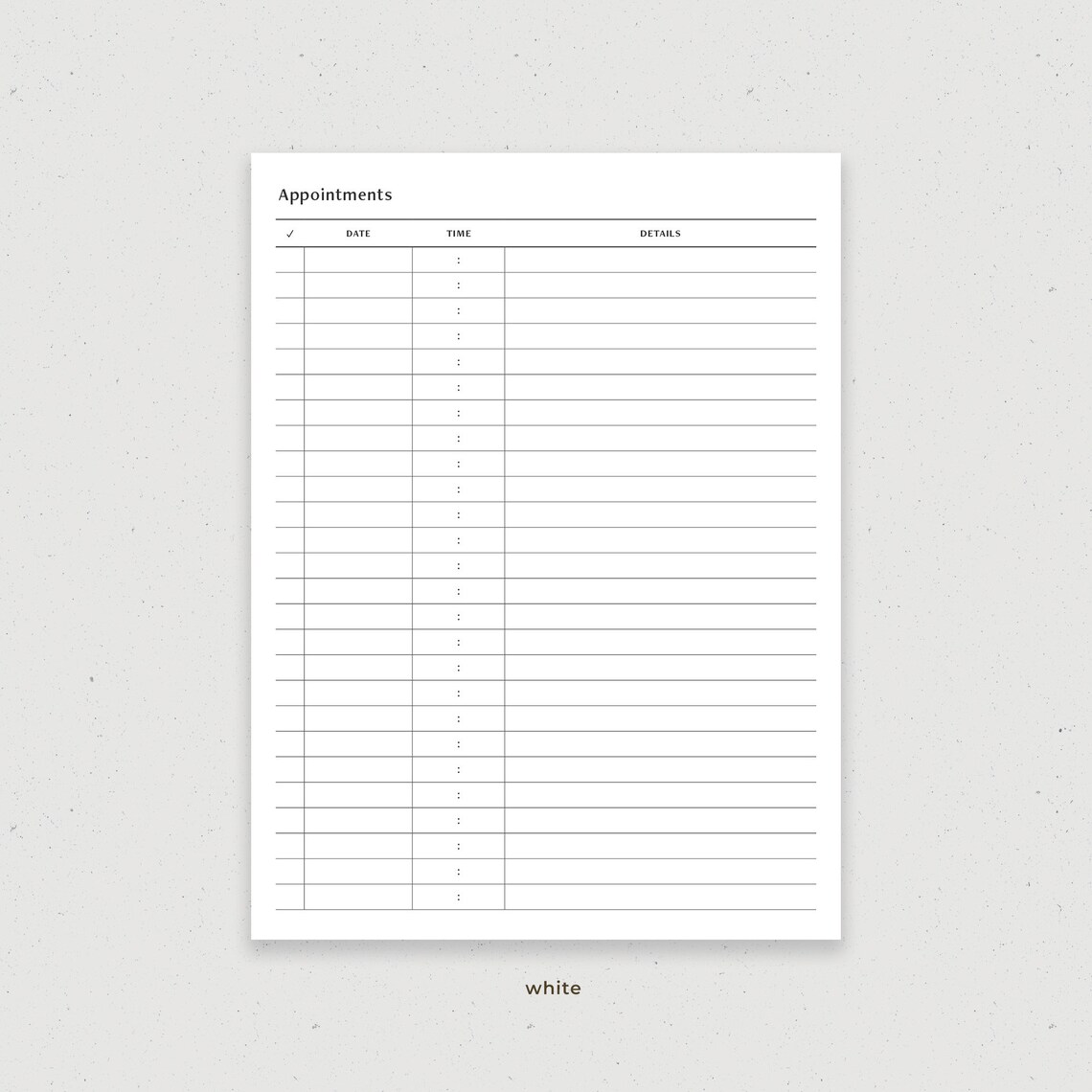 Appointment Tracker, Meeting Reminder Log Digital Planner Template for ...