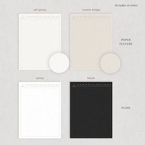 Digital Daily Graph Notepad, Grid Notebook, Journal Template for ...