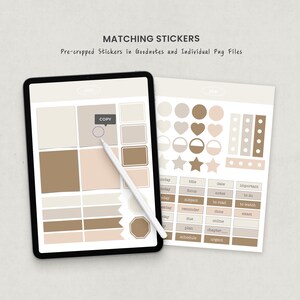 Minimalist Digital Notebook With Tabs for iPad Goodnotes Notability ...