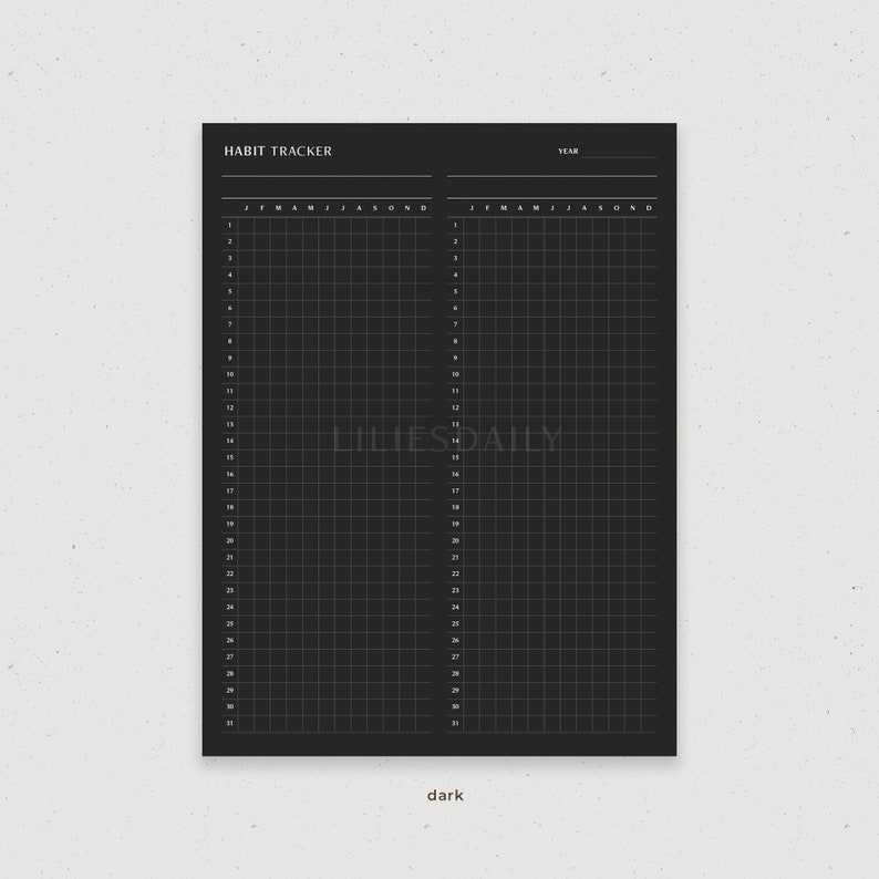 Yearly Habit Tracker, Goal Tracker, Digital Planner Template for ...