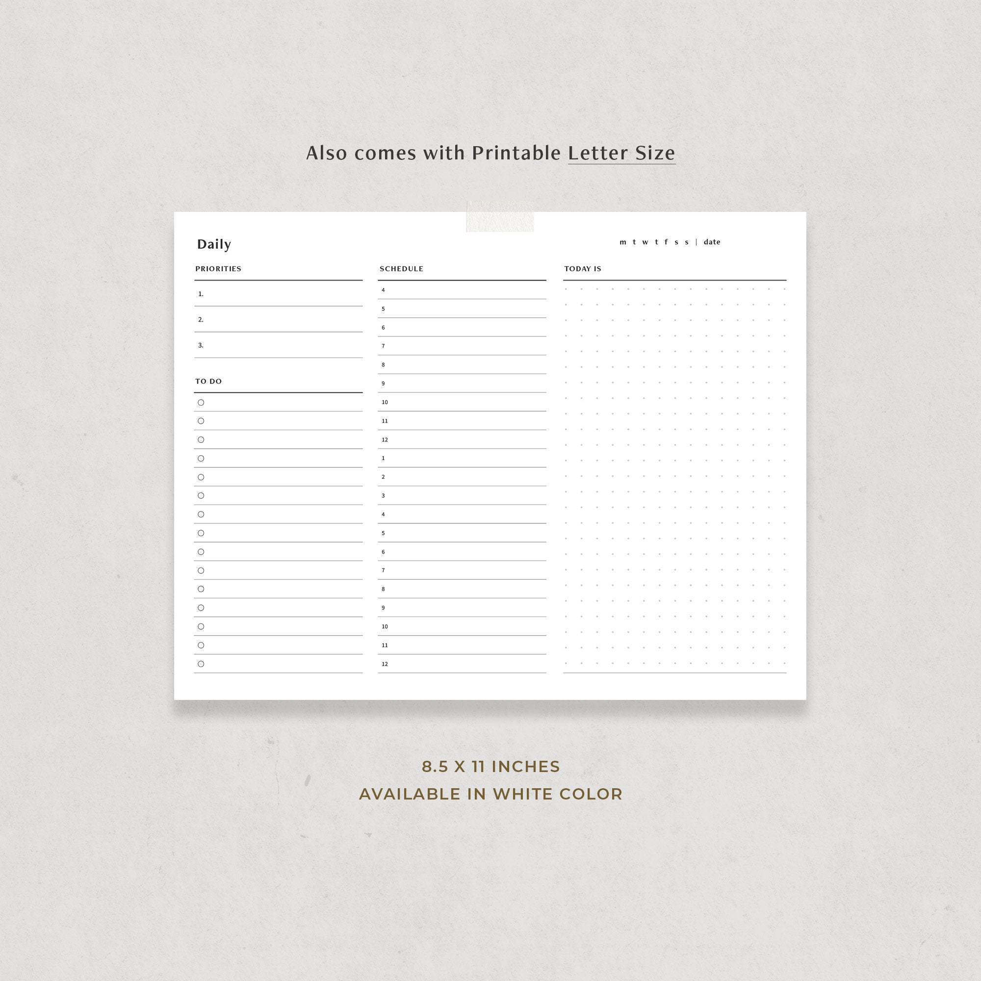 Daily Planner Landscape Digital Template for Goodnotes on - Etsy