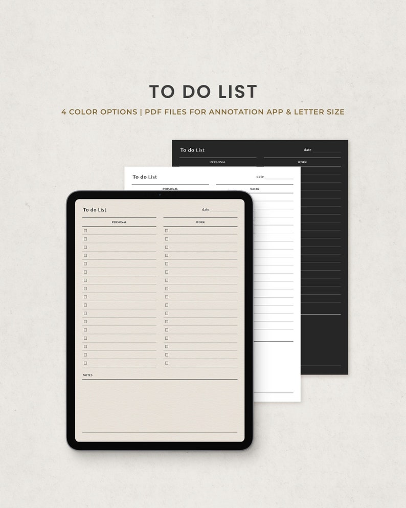 To Do List Digital Planner Template for Ipad Goodnotes Daily | Etsy
