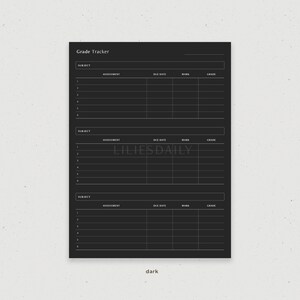 Grade Tracker, Assignment Log, Homework Student Digital Planner ...