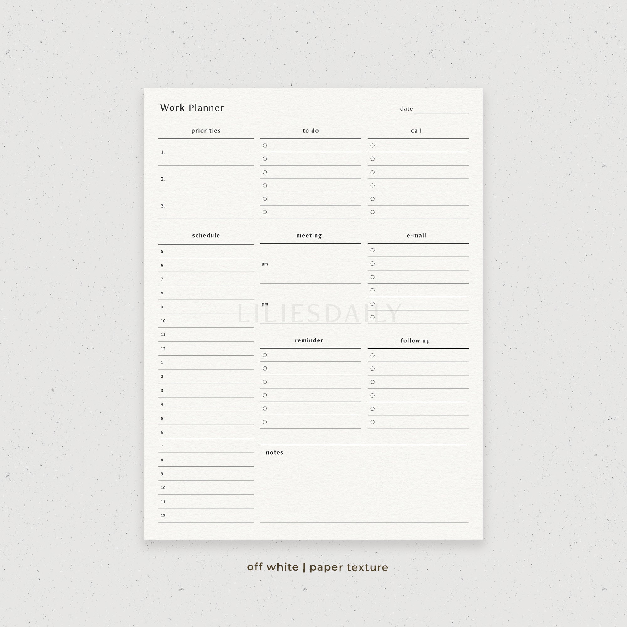 Work Planner Daily Office Organizer Business Digital - Etsy