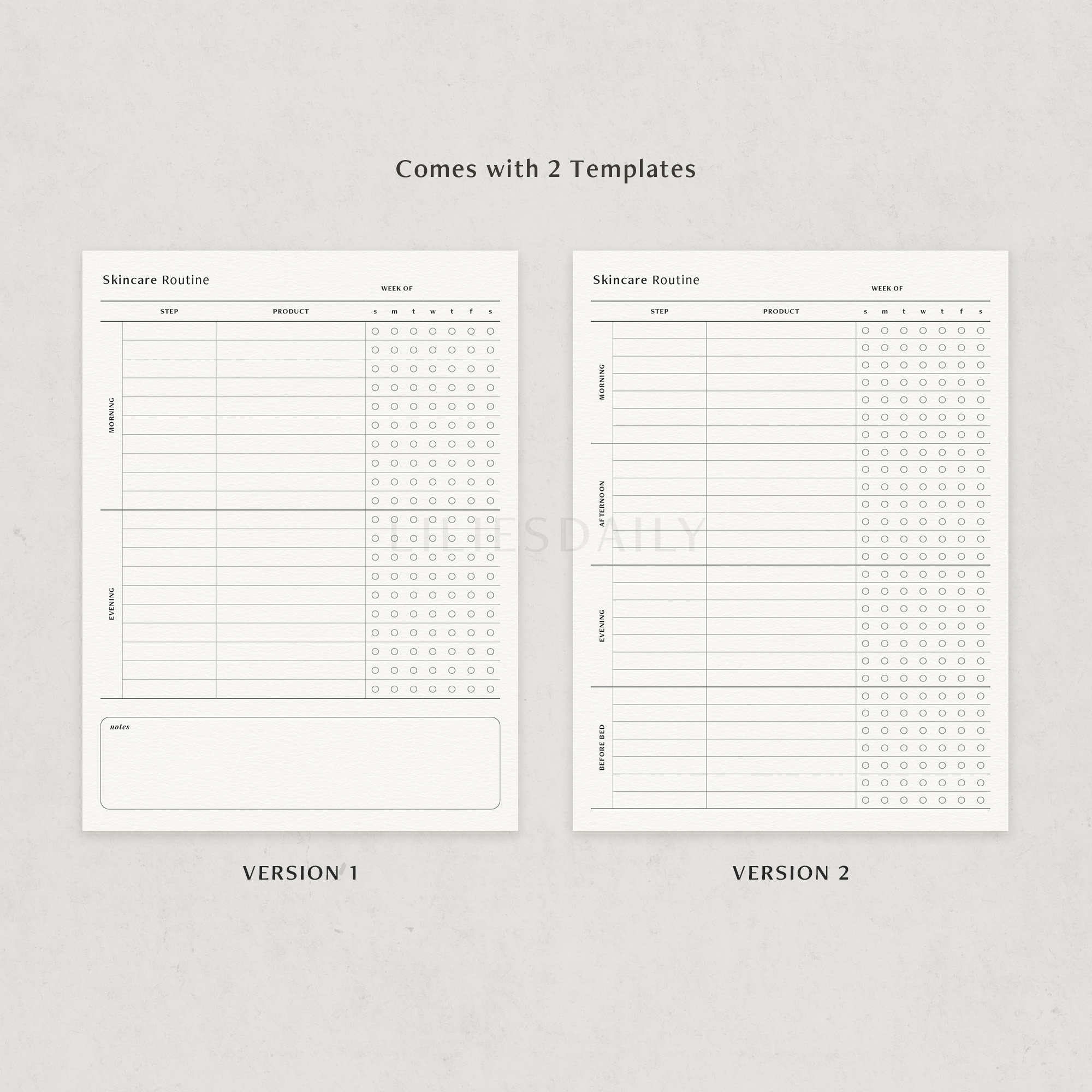 Skincare Routine Template, Skincare Tracker, Beauty Digital Planner ...