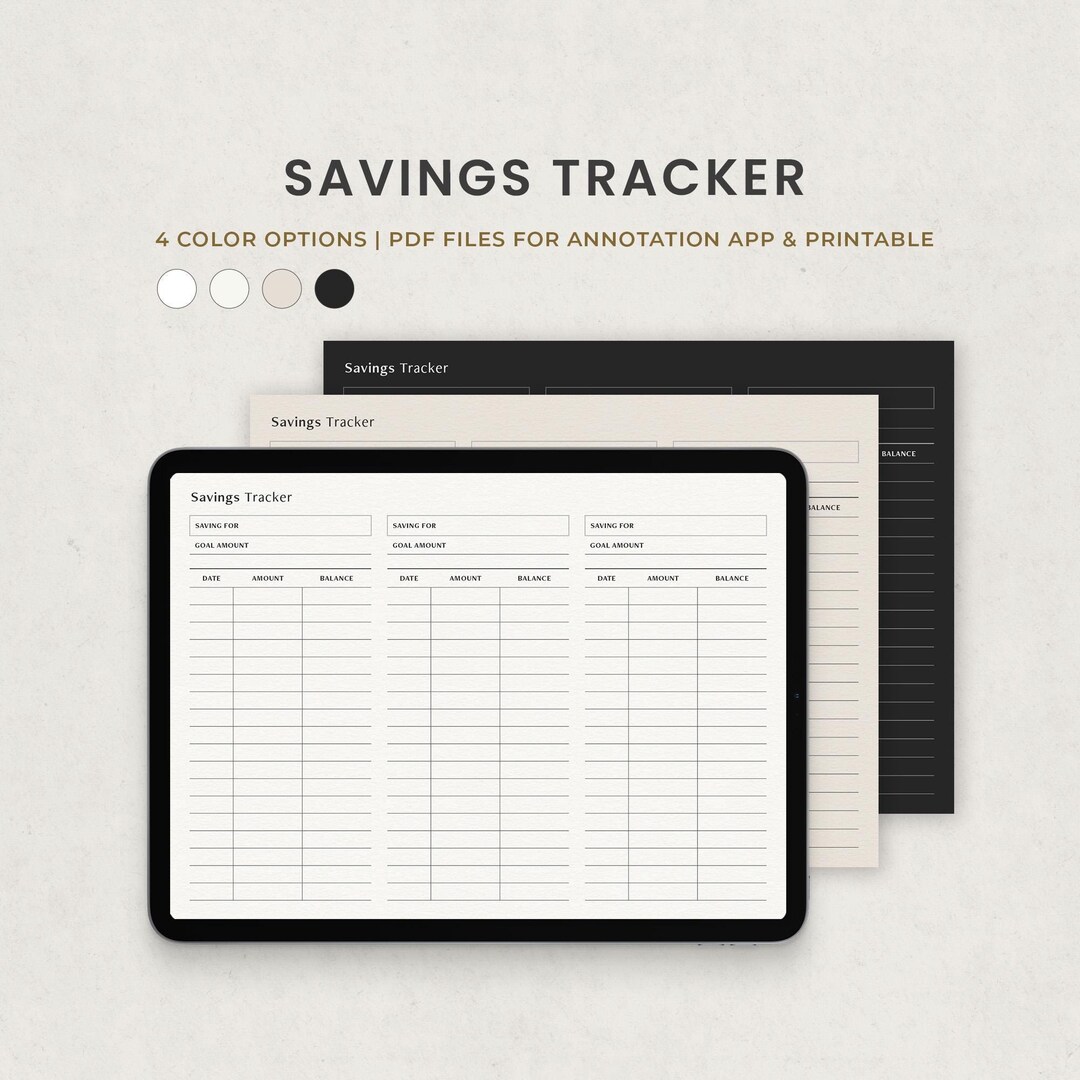 Savings Tracker, Sinking Funds Log, Saving Challenge Digital Template ...