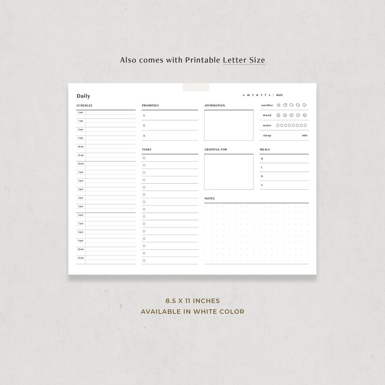 Daily Planner Hourly Schedule Digital Template for Goodnotes - Etsy