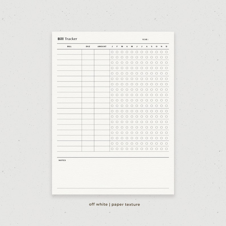 Bill Tracker Digital Template for Ipad Goodnotes Monthly - Etsy