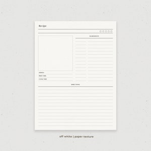Recipe Book Digital Template, Recipe Card, Recipe Planner, Cook Book ...