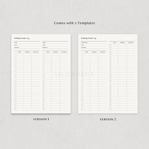 Sinking Funds Tracker, Digital Saving Log, Finance Template for ...