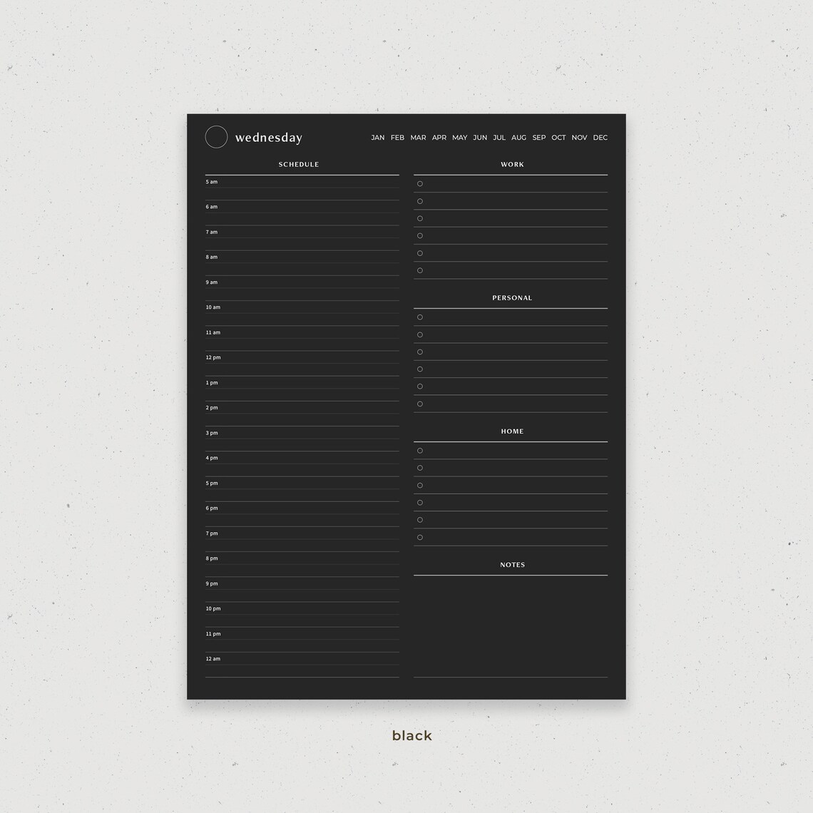 Daily Schedule Daily Hourly Digital Planner Template for - Etsy