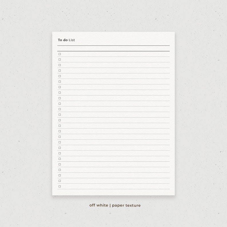To Do List Checklist Task List Minimalist Digital Planner - Etsy