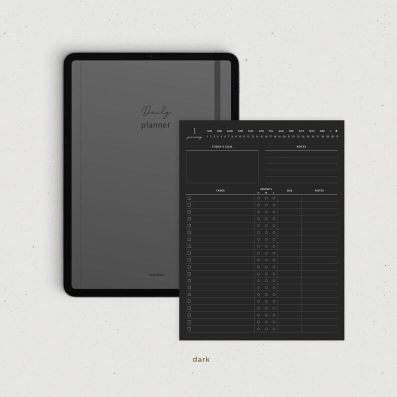 Goodnotes Task Tracker, Digital Task List Template, Daily Work to Do ...