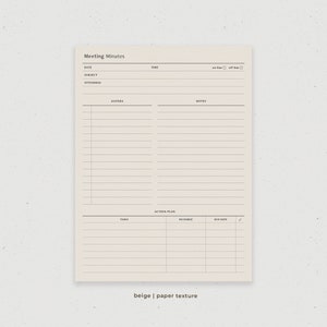 Meeting Notes, Meeting Minutes, Meeting Agenda Digital Planner Template ...