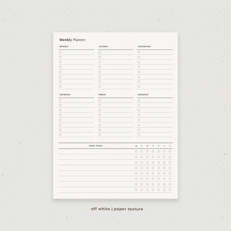 Weekly to Do List Weekly Checklist Digital Planner Template - Etsy