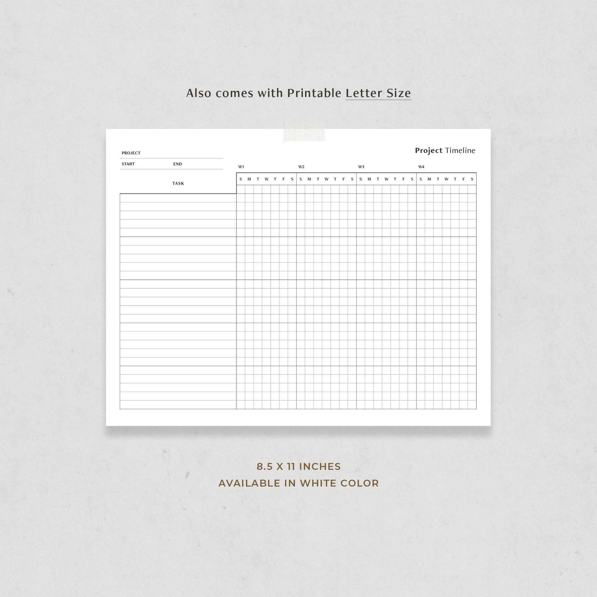 Timeline Chart Project Tracker Digital Planner Template for - Etsy