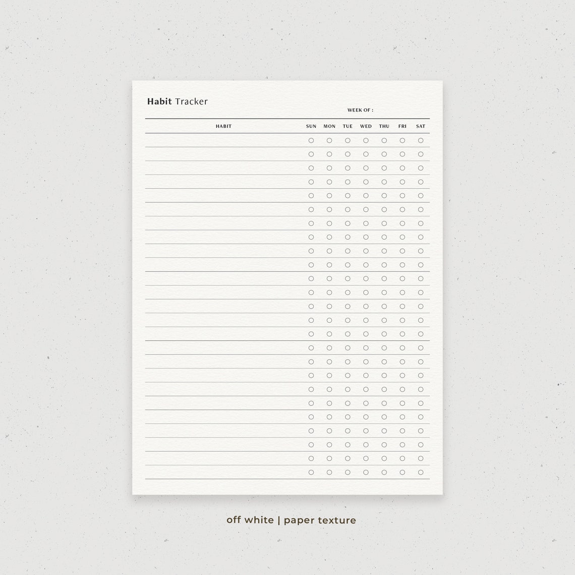Weekly Habit Tracker Routine Digital Planner Template for - Etsy