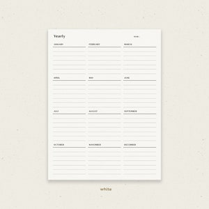 Year at a Glance Digital Planner, Yearly Overview Planner for iPad ...