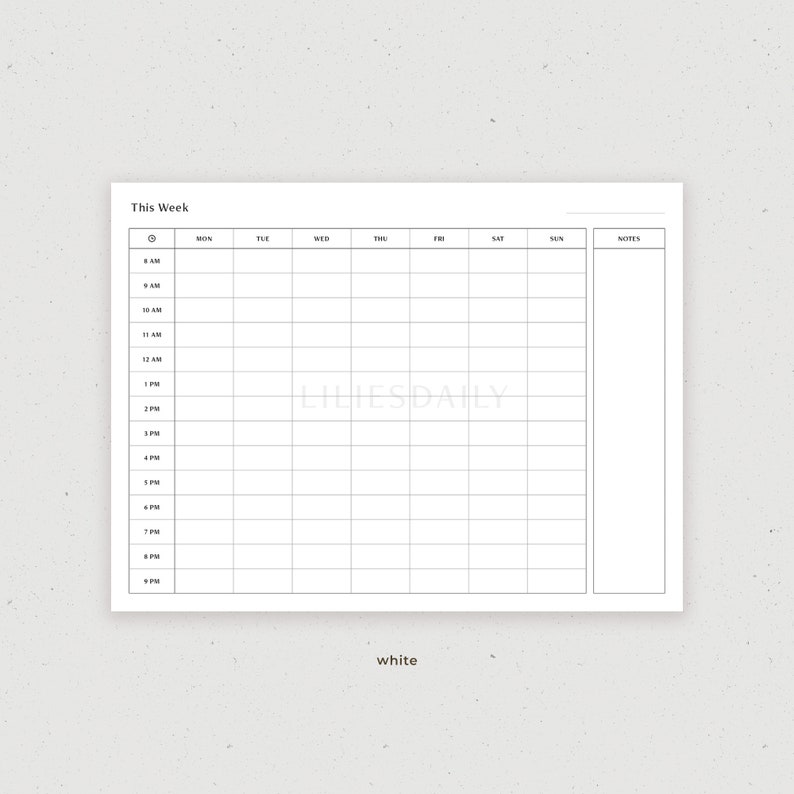 Editable Weekly Timetable Digital Template for Goodnotes on - Etsy