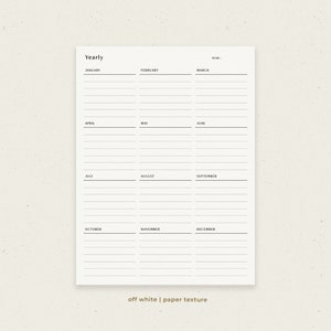 Year at a Glance Digital Planner, Yearly Overview Planner for iPad ...