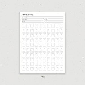 100 Day Challenge, 100 Day Habit Tracker, Fitness Goal, Envelope Saving ...