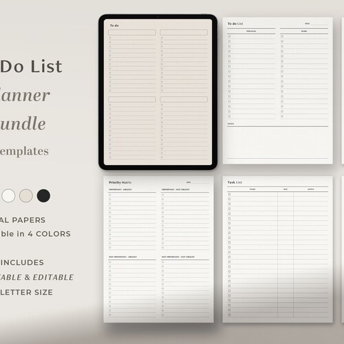 To Do List Bundle Digital Planner Template for Goodnotes on - Etsy
