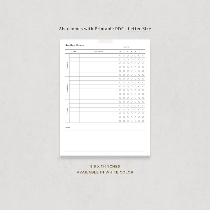 Routine Planner Daily Weekly Habit Tracker Digital Planner - Etsy