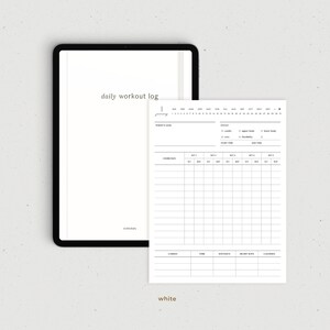 Workout Tracker Digital Planner, Daily Exercise Log Template for ...