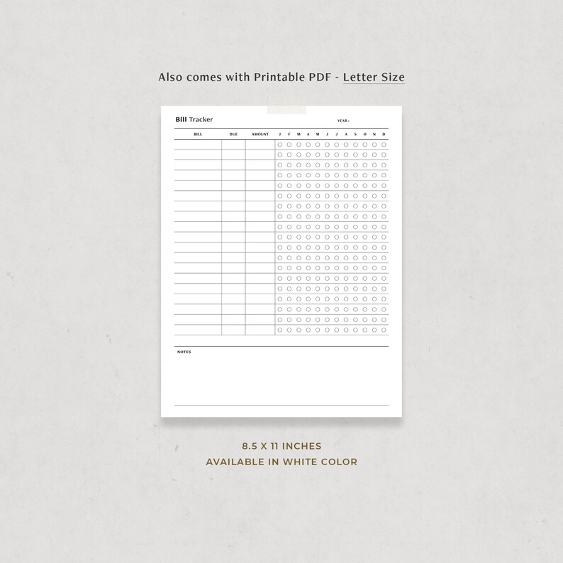 Bill Tracker Digital Template for Ipad Goodnotes Monthly - Etsy