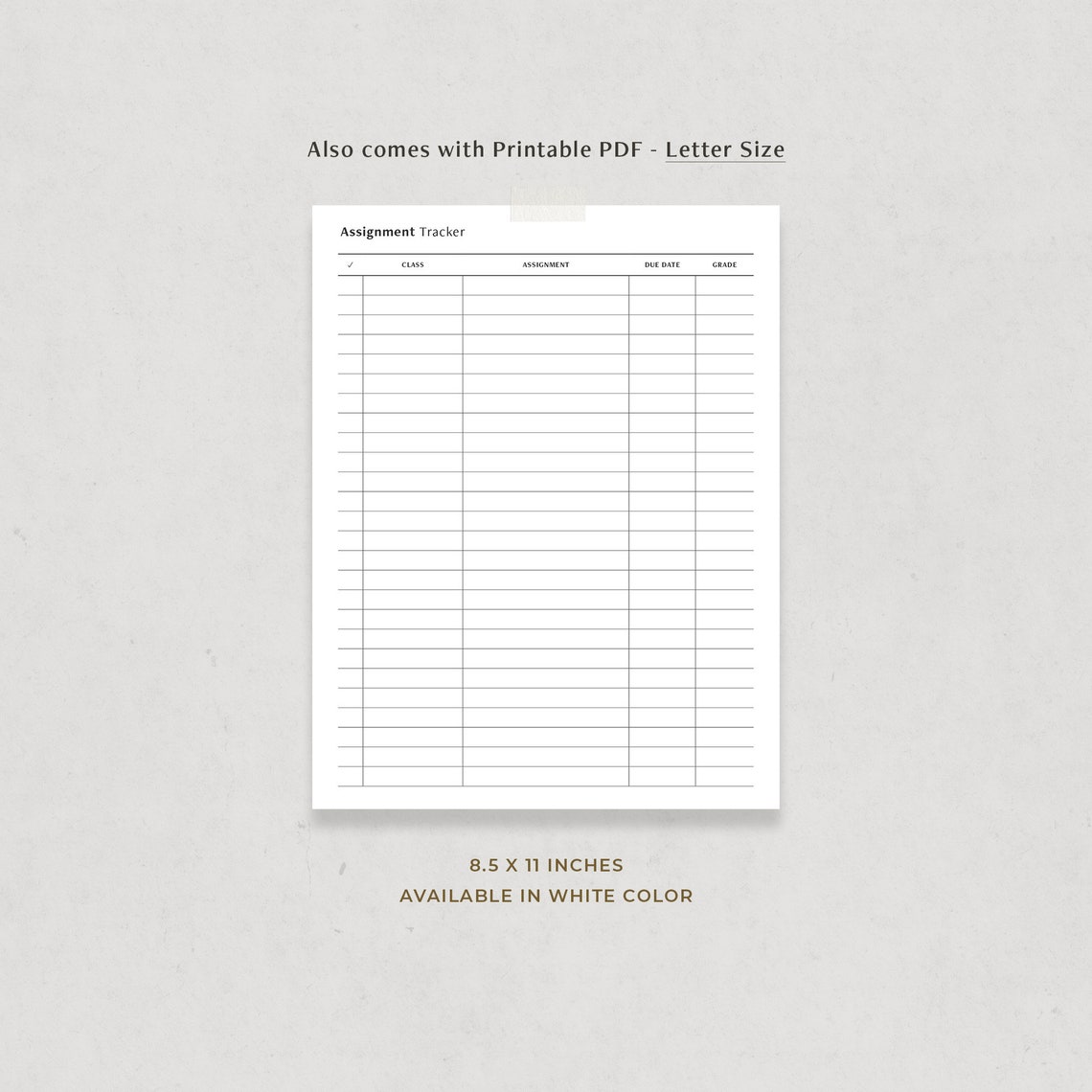 Assignment Tracker Homework Planner Digital Planner Template - Etsy