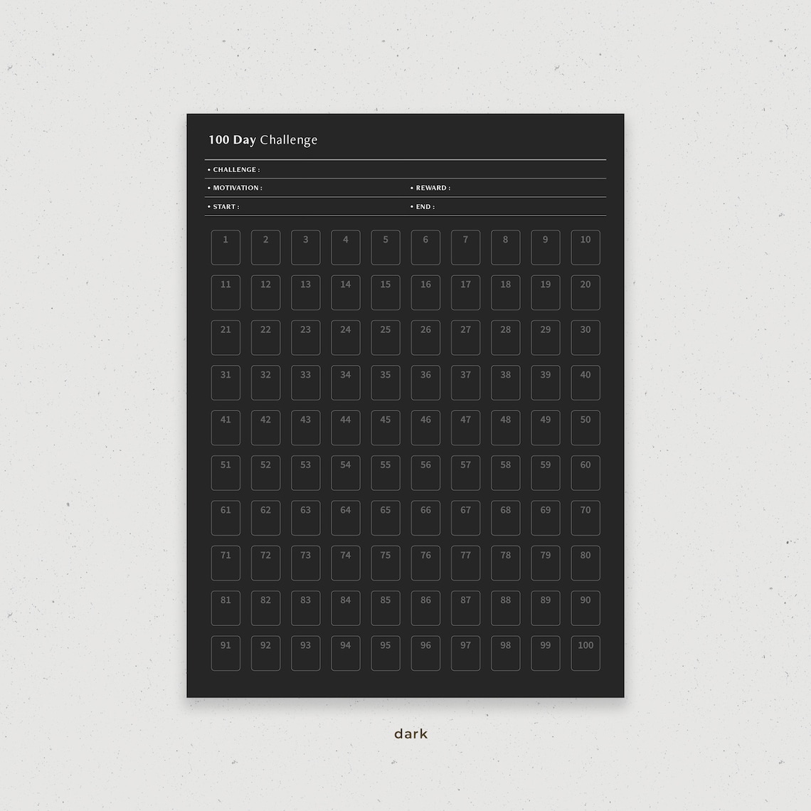 100 Day Challenge Digital Planner: Habit Tracker (PDF & Goodnotes) - Etsy