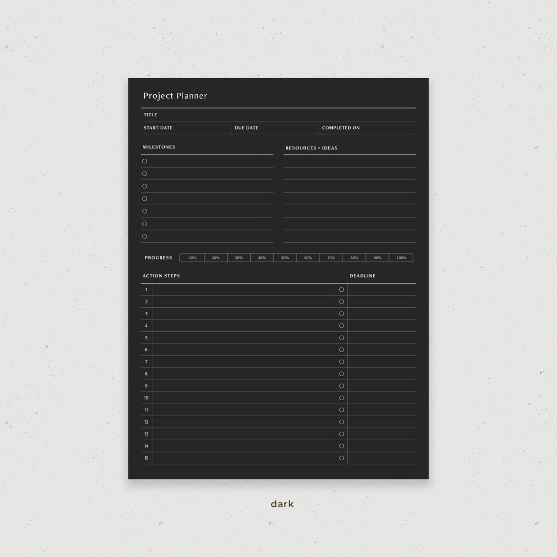 Project Planner Productivity Planner Work Planner Digital - Etsy