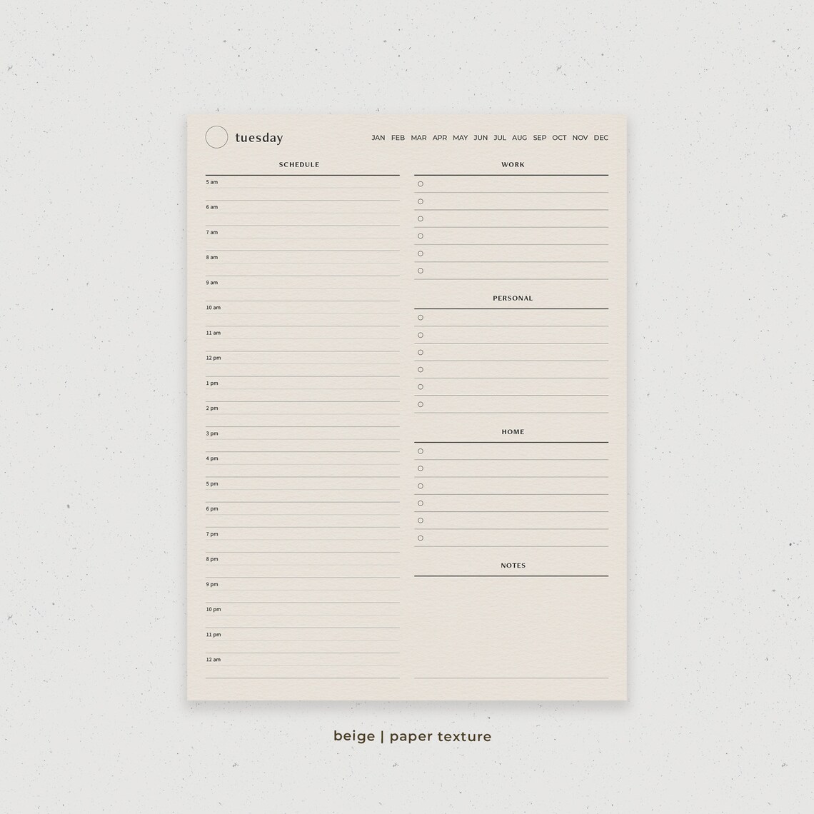Daily Schedule Daily Hourly Digital Planner Template for - Etsy