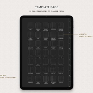 Dark Mode Digital Notebook With 12 Tabs for Goodnotes iPad Notability ...