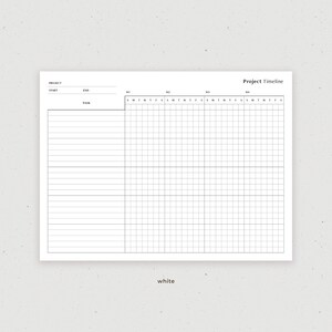 Timeline Chart, Project Tracker Digital Planner Template for Goodnotes ...