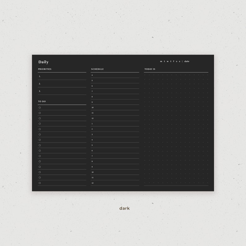 Daily Planner Landscape Digital Template for Goodnotes on Ipad ...