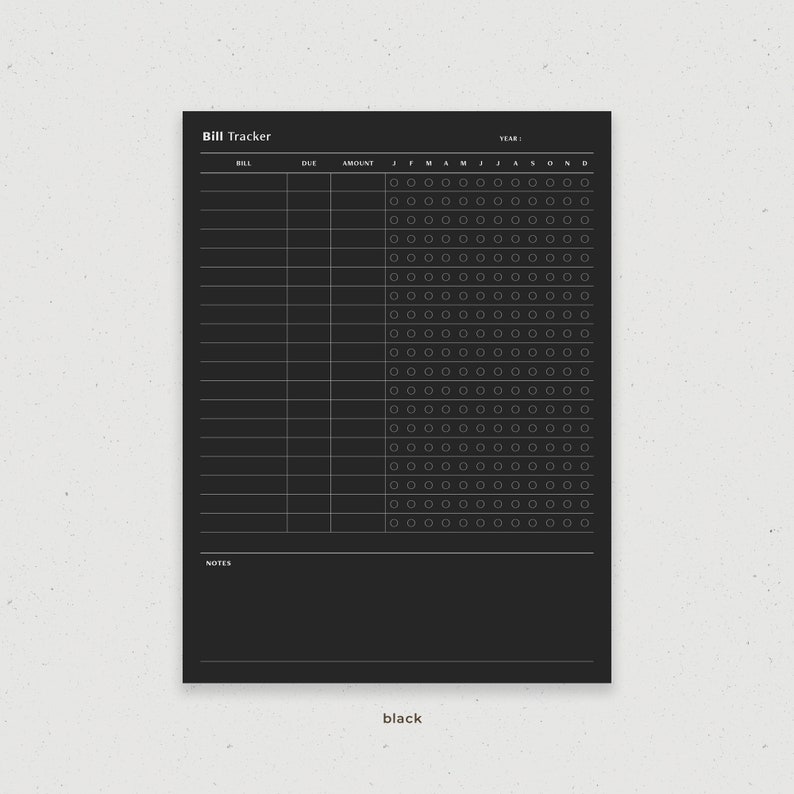 Bill Tracker Digital Template for Ipad Goodnotes Monthly - Etsy