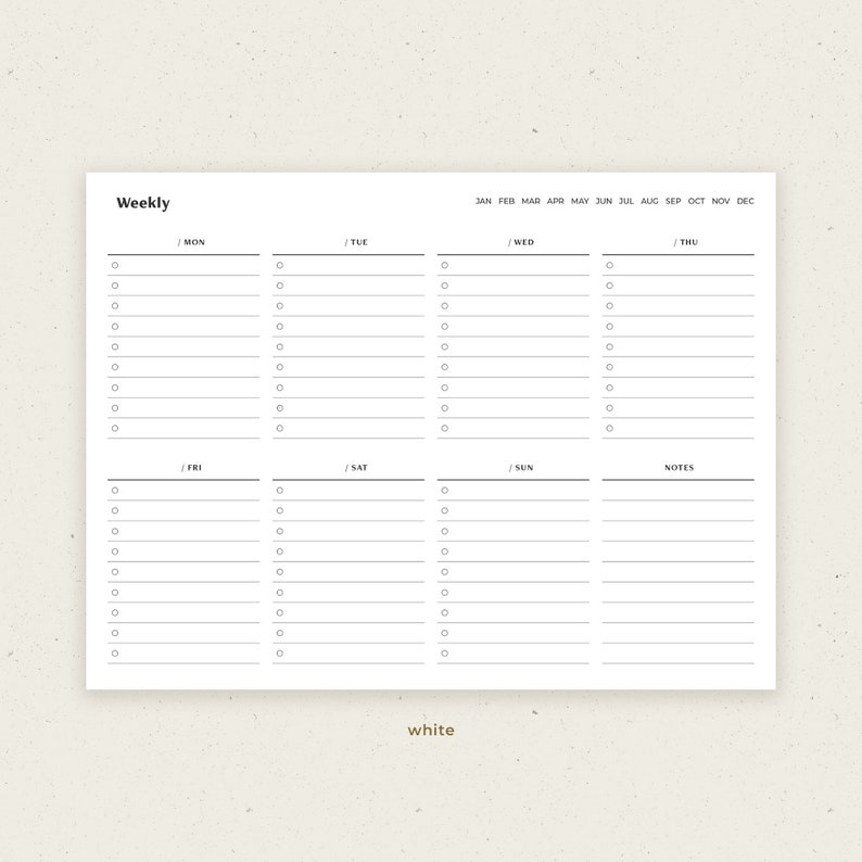 Weekly to Do List Digital Planner for Ipad Goodnotes Weekly | Etsy